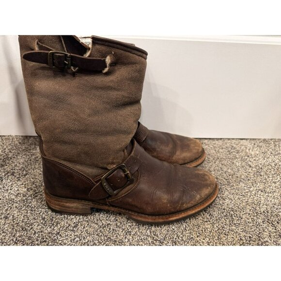 Frye | Shoes | Frye Veronica Short Lined Brown Boots See For Size ...